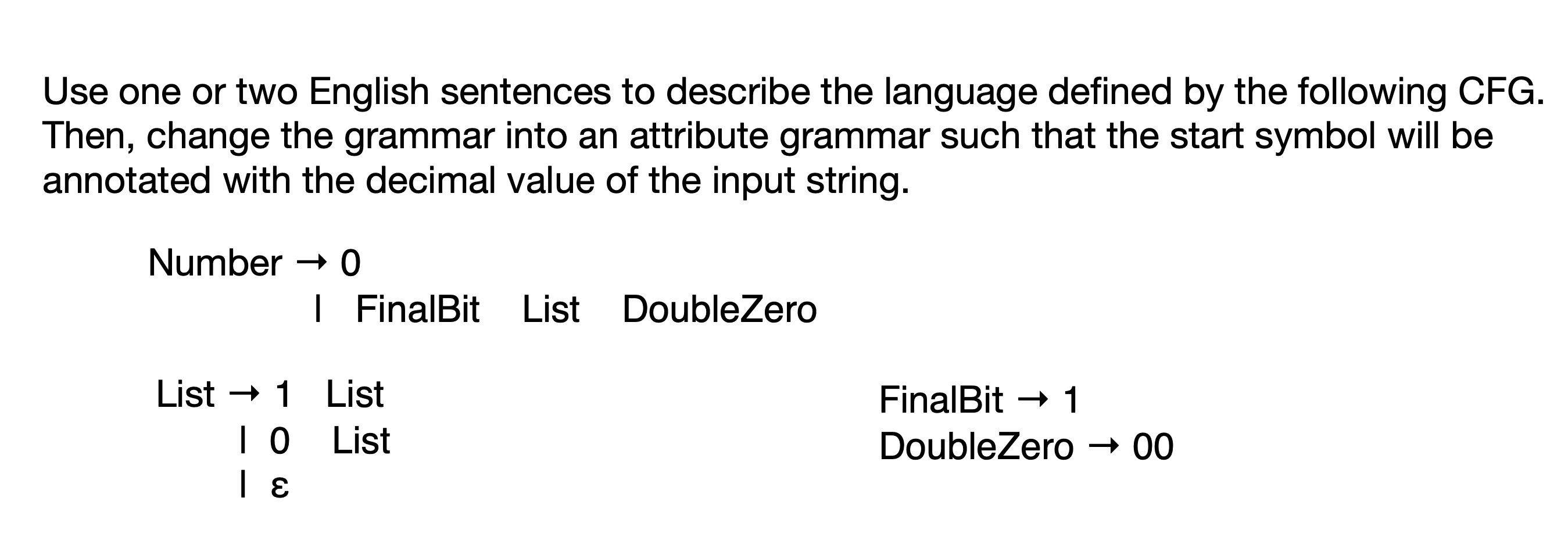 Solved Use one or two English sentences to describe the | Chegg.com