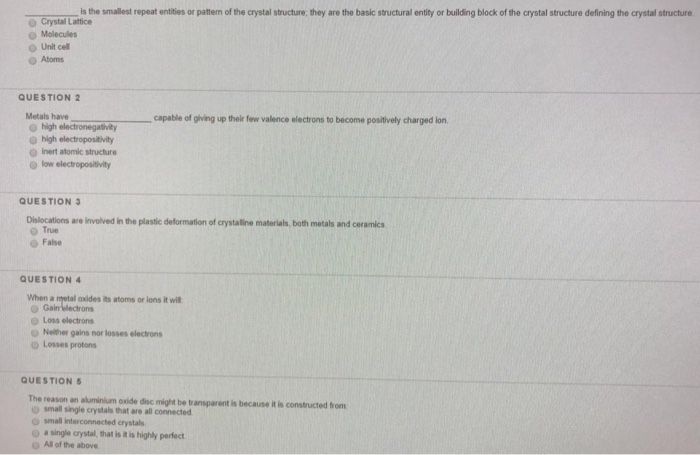 Solved ithe smallest repeat entities or pattern of the | Chegg.com