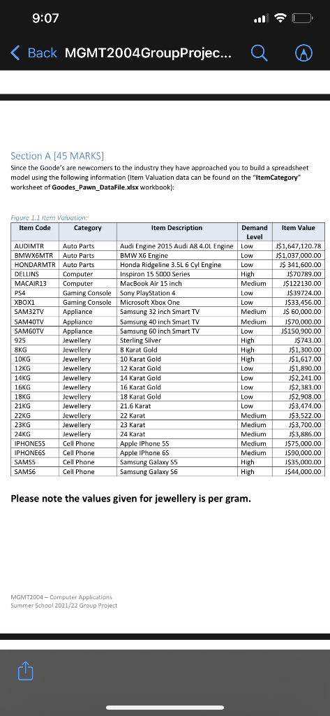 Solved Requirements 1. Create an input section in a new | Chegg.com