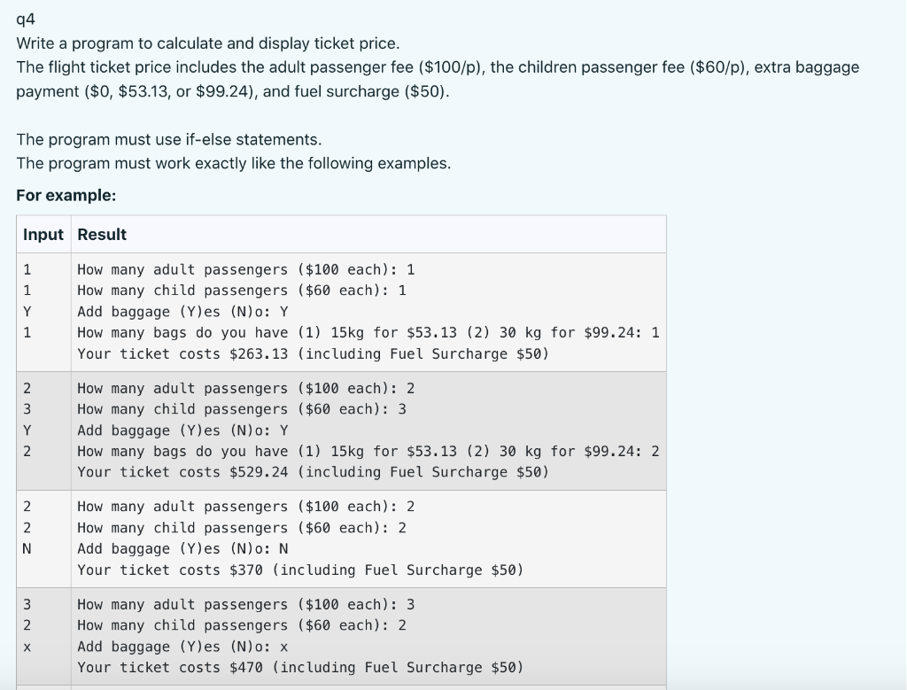 Solved Write Code In Python And Make Sure It Will Match The