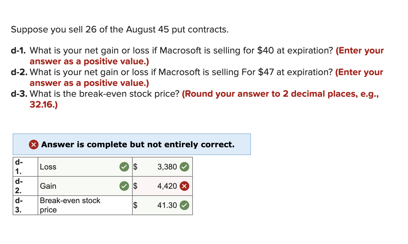 Solved Use the option quote information shown here to answer | Chegg.com
