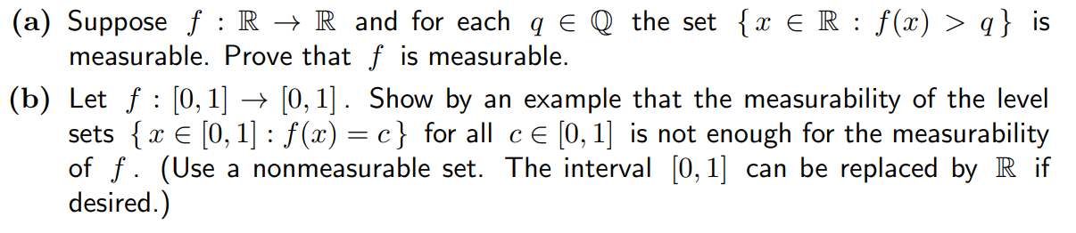 Solved (a) Suppose f:R→R and for each q∈Q the set | Chegg.com