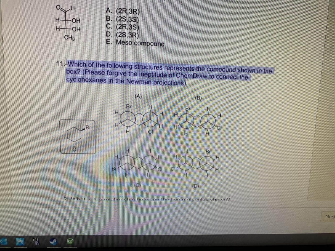 Solved Which of the following structures represents the | Chegg.com