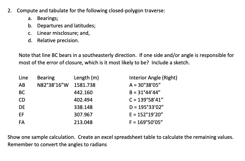 Solved 2. Compute and tabulate for the following | Chegg.com