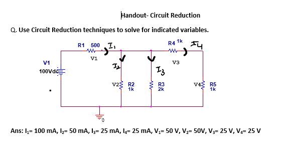 Solved Handout- Circuit Reduction Q. Use Circuit Reduction | Chegg.com