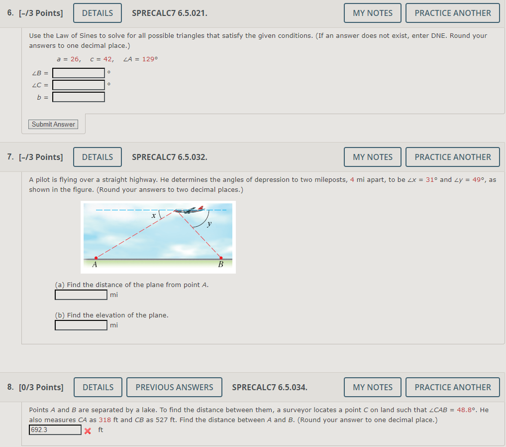Solved 6. [-/3 Points] DETAILS SPRECALC7 6.5.021. MY NOTES | Chegg.com