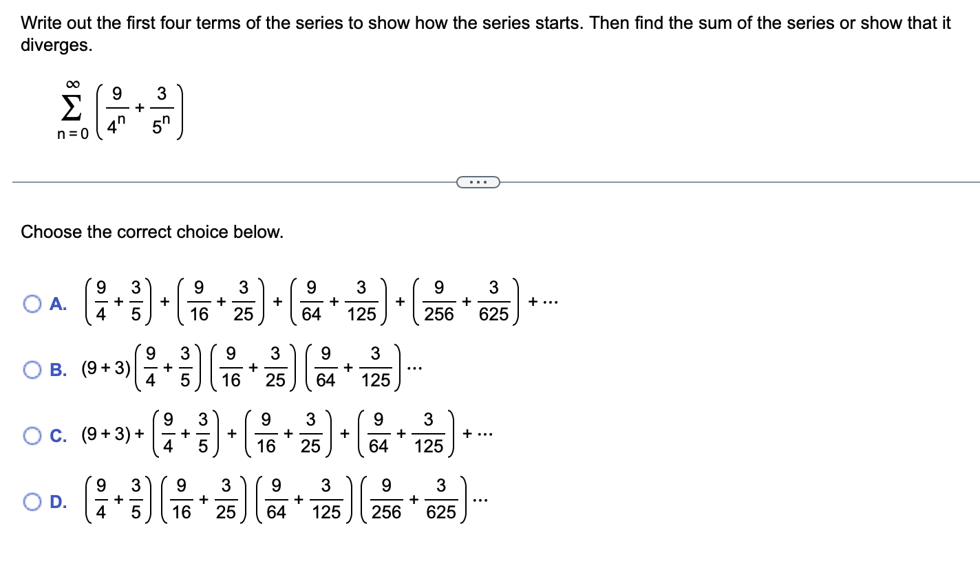 Solved Write out the first four terms of the series to show | Chegg.com