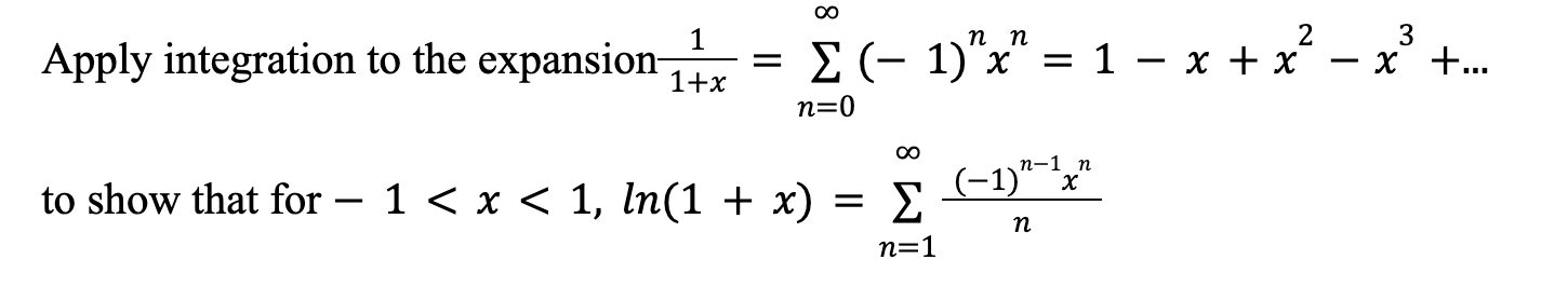Solved Apply integration to the expansion | Chegg.com