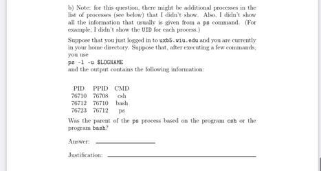 Solved b) Note: for this question, these might be additional | Chegg.com