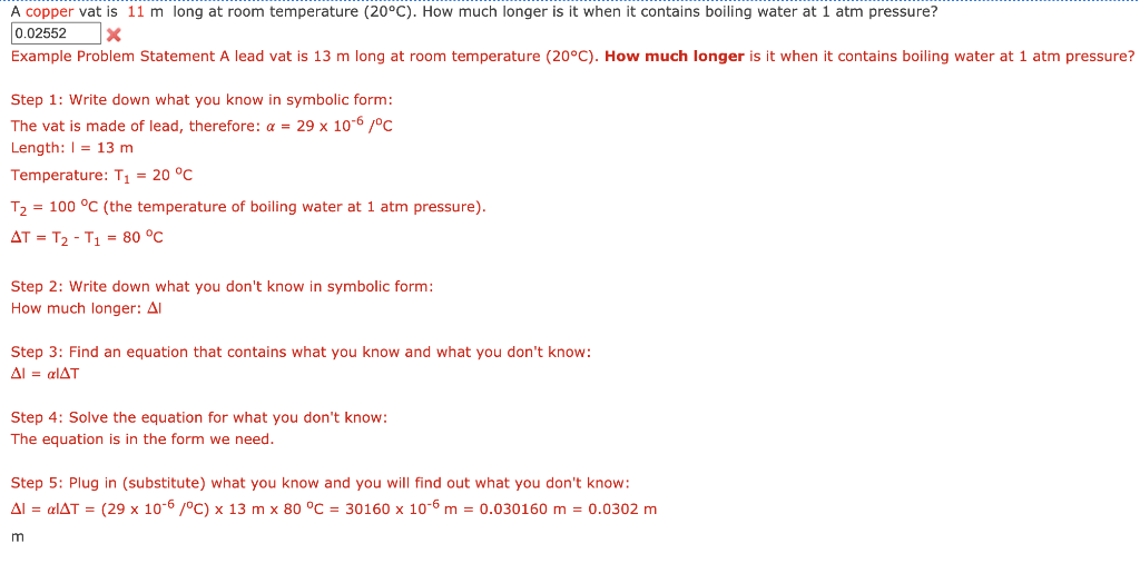 Solved A copper vat is 11 m long at room temperature (20°C). | Chegg.com