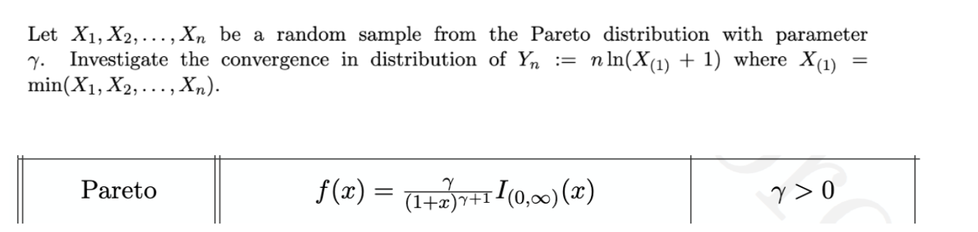 Solved Let X1, X2,..., X/ be a random sample from the Pareto | Chegg.com