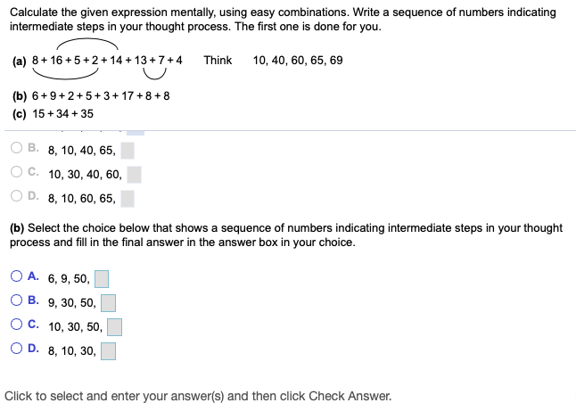 Solved Calculate the given expression mentally, using easy | Chegg.com