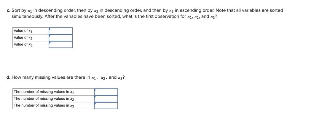 Solved The accompanying data file contains three numerical | Chegg.com