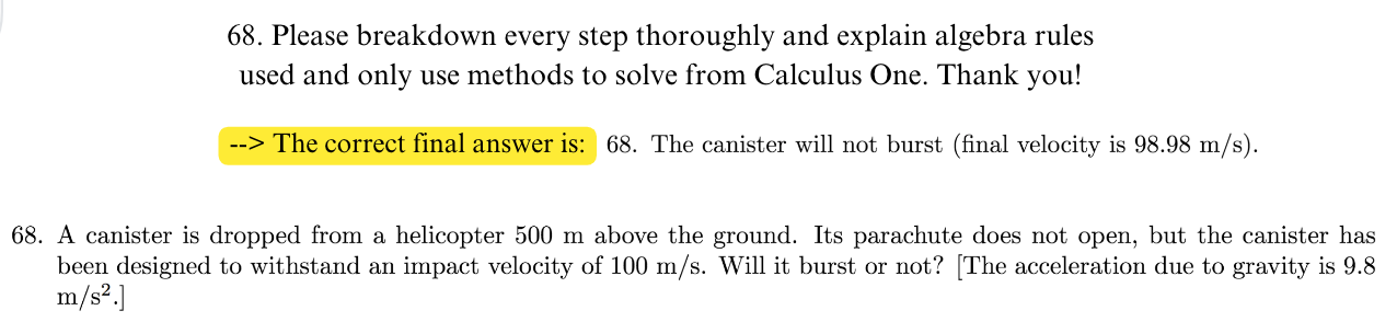 Solved 68. Please breakdown every step thoroughly and | Chegg.com