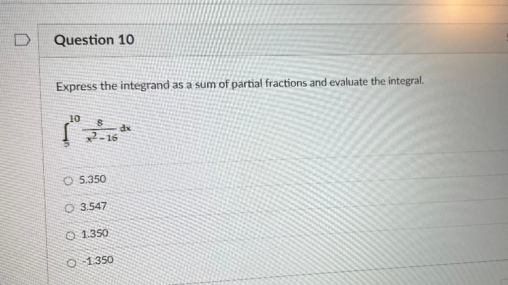 Solved Express the integrand as a sum of partial fractions | Chegg.com