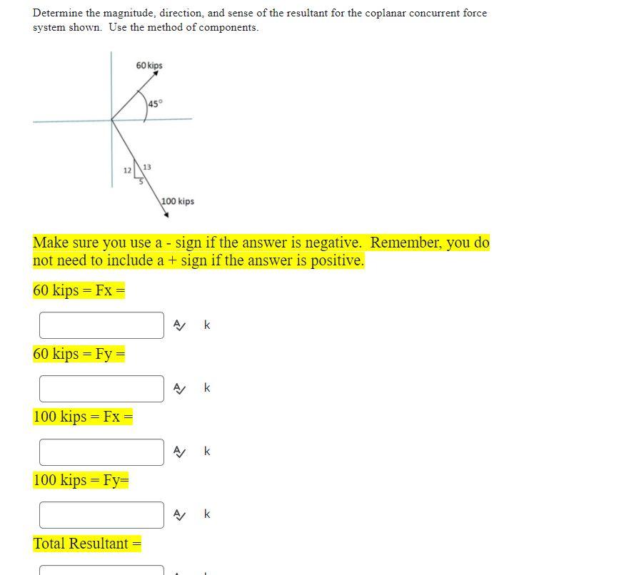 Solved Determine the magnitude, direction, and sense of the | Chegg.com