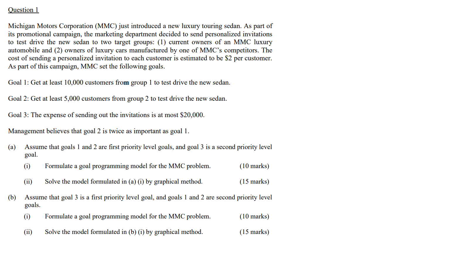 only question 1a(i)(ii)needed to be answered. Please | Chegg.com