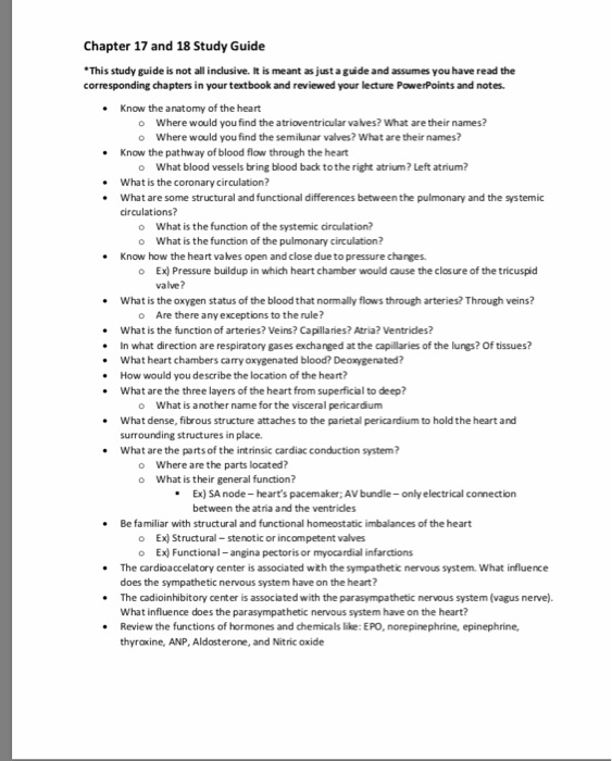 Solved Chapter 17 and 18 Study Guide This study guide is not | Chegg.com