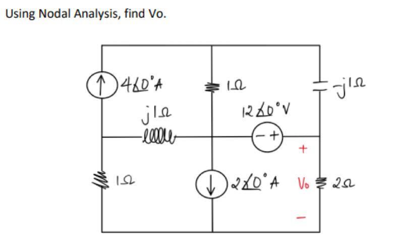 Solved Using Nodal Analysis, find Vo. | Chegg.com