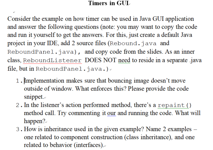 Example code: import java.awt.*; import | Chegg.com