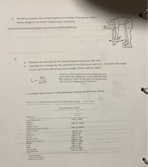 Solved Pendulum Exercises over, holding on to something like | Chegg.com