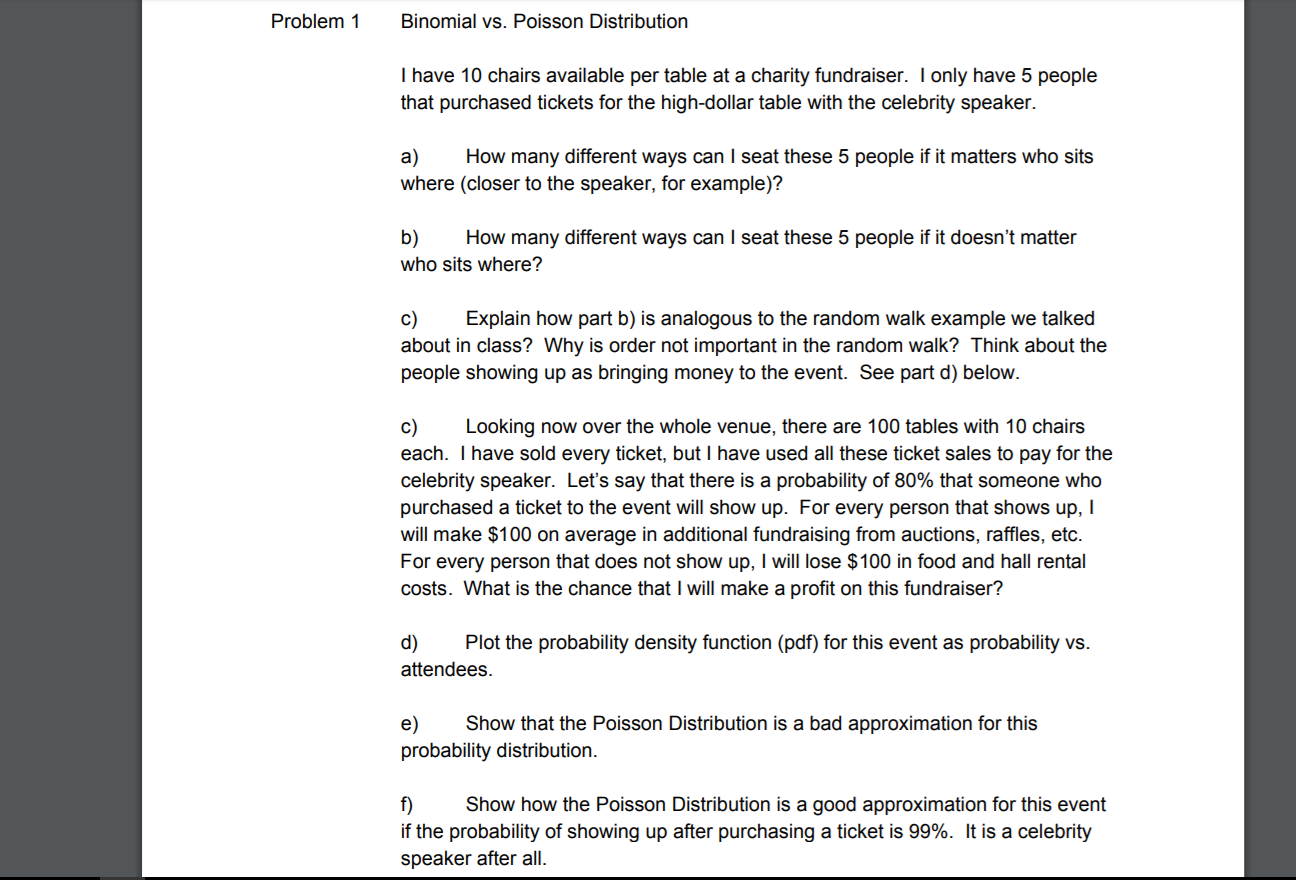 Problem 1 Binomial Vs Poisson Distribution I Have 10