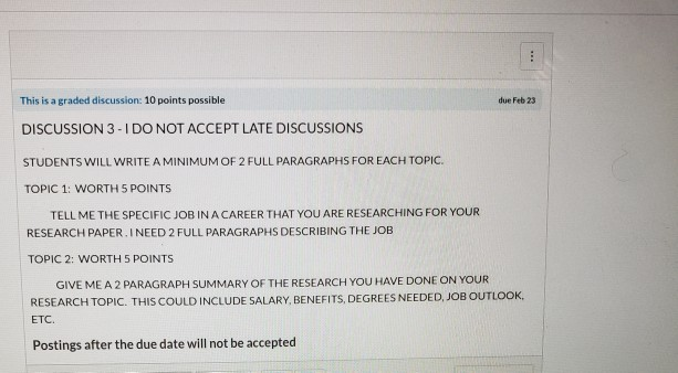 Solved This is a graded discussion: 10 points possible due | Chegg.com