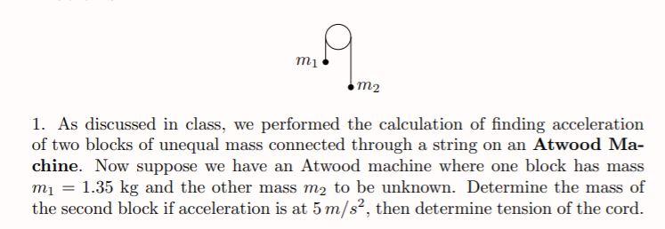 Solved mi m2 1. As discussed in class, we performed the | Chegg.com