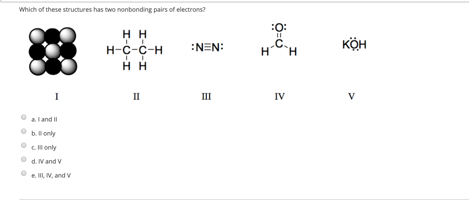 Solved Which of these structures has two nonbonding pairs of | Chegg.com