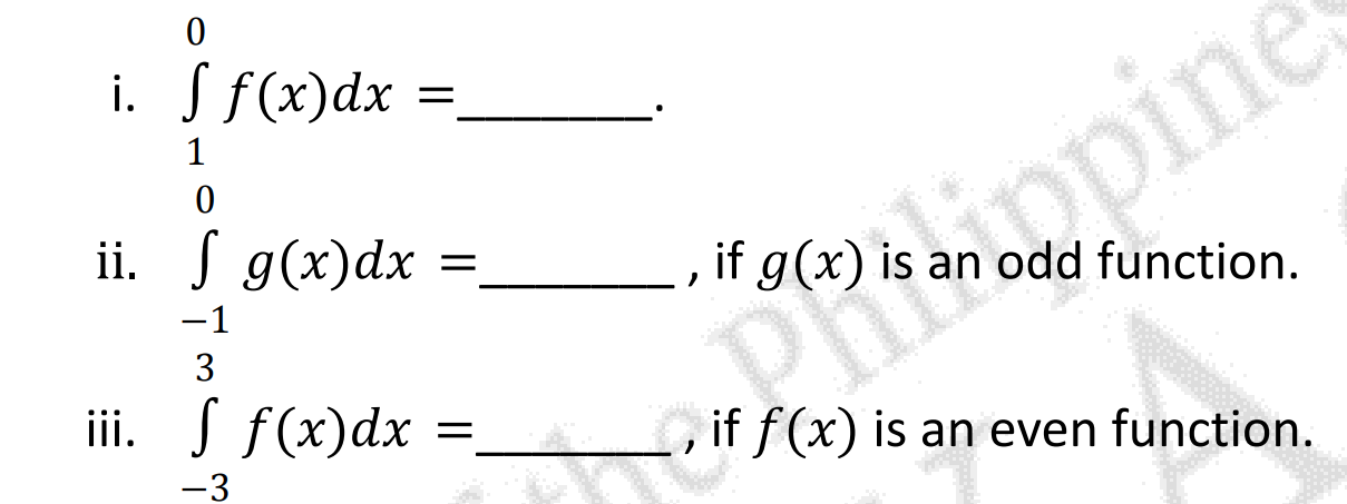 Solved 2. Definite Integrals: a. Suppose | Chegg.com