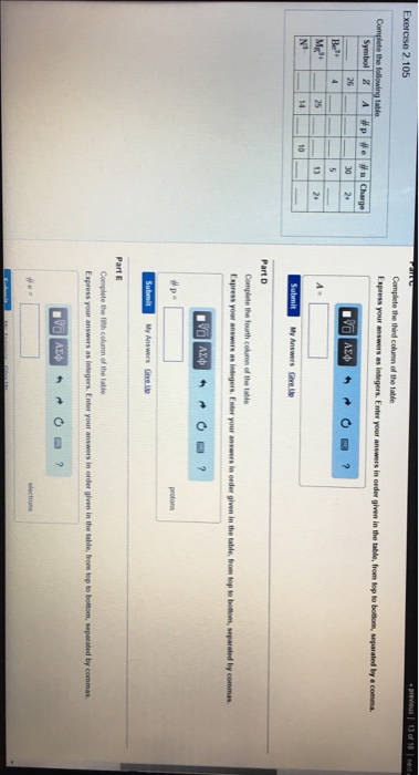 Solved Complete the third column of the table. Express your | Chegg.com