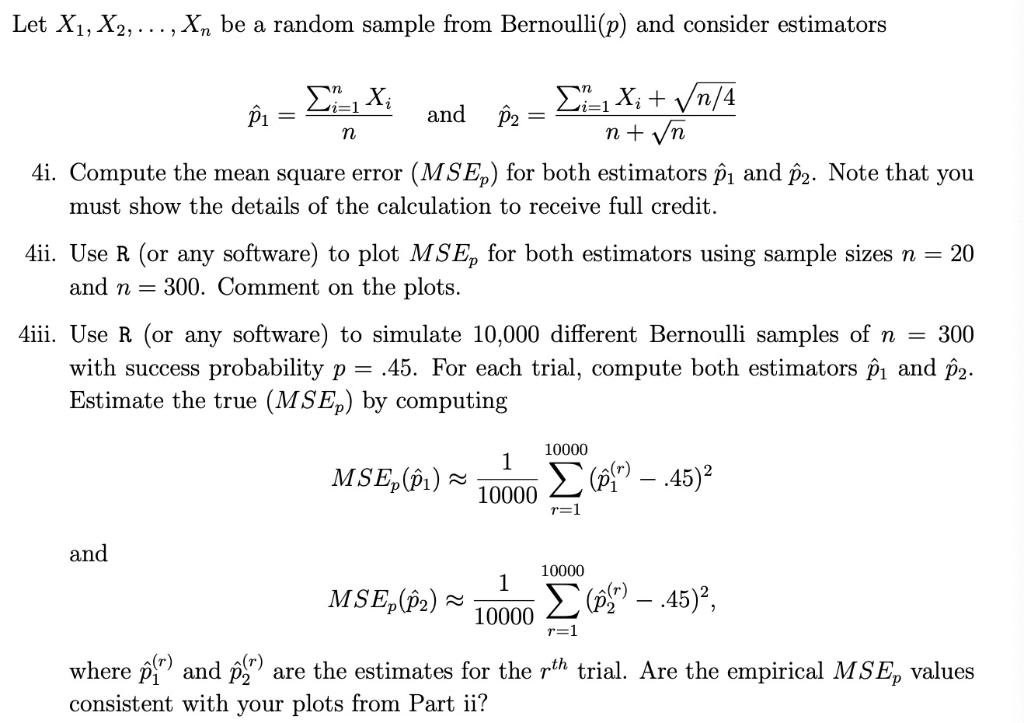 Solved Let Xi, X2,... ,Xn be a random sample from | Chegg.com