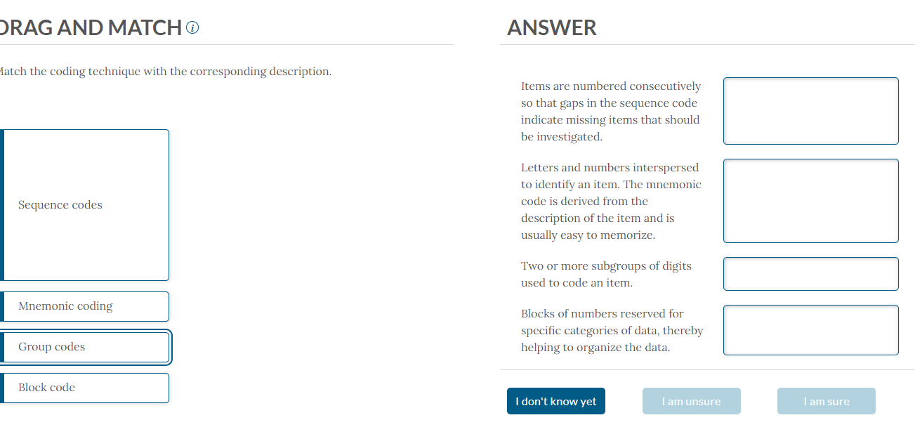 Solved latch the coding technique with the corresponding | Chegg.com