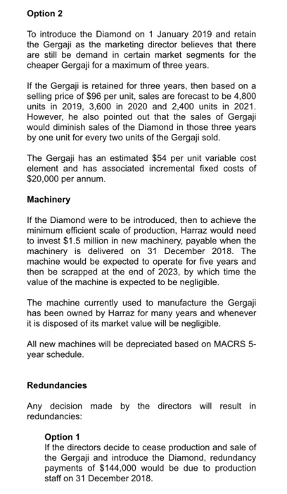 Solved Question 1 Harraz Holding manufactures a range of | Chegg.com