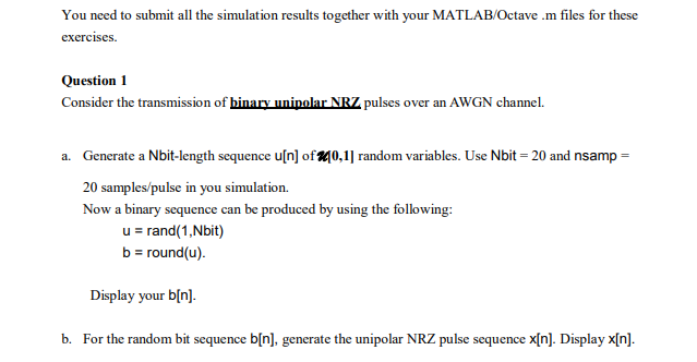 Solved You need to submit all the simulation results | Chegg.com