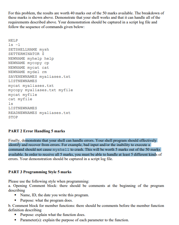 Solved For this problem, the results are worth 40 marks out | Chegg.com
