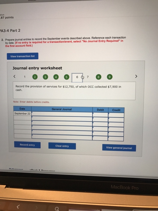 Solved value: 1.87 points PA3-4 Part 2 Prepare journal | Chegg.com Solved value: 1.87 points PA3-4 Part 2 Prepare journal | Chegg.com