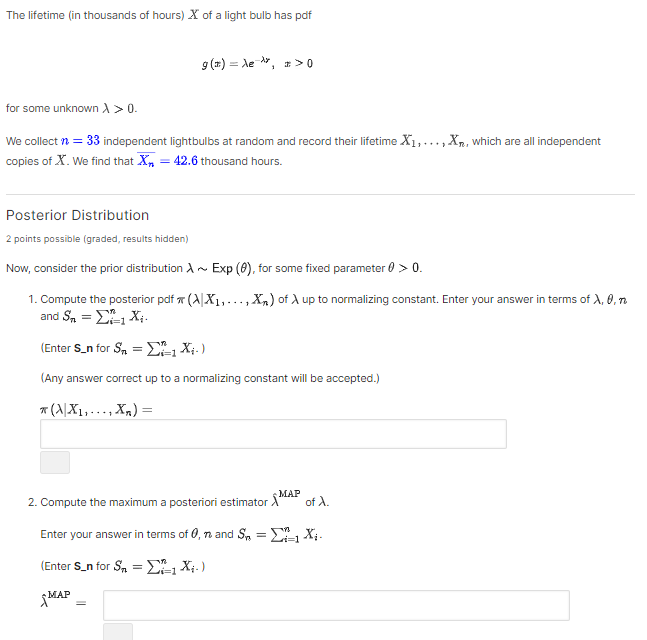 Solved The lifetime (in thousands of hours) X of a light | Chegg.com