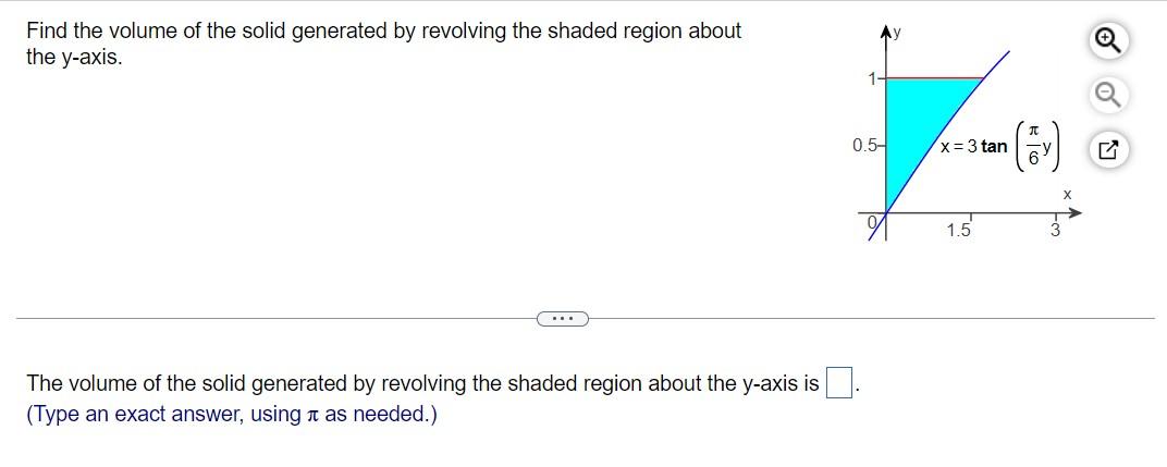 Solved Find the volume of the solid generated by revolving | Chegg.com
