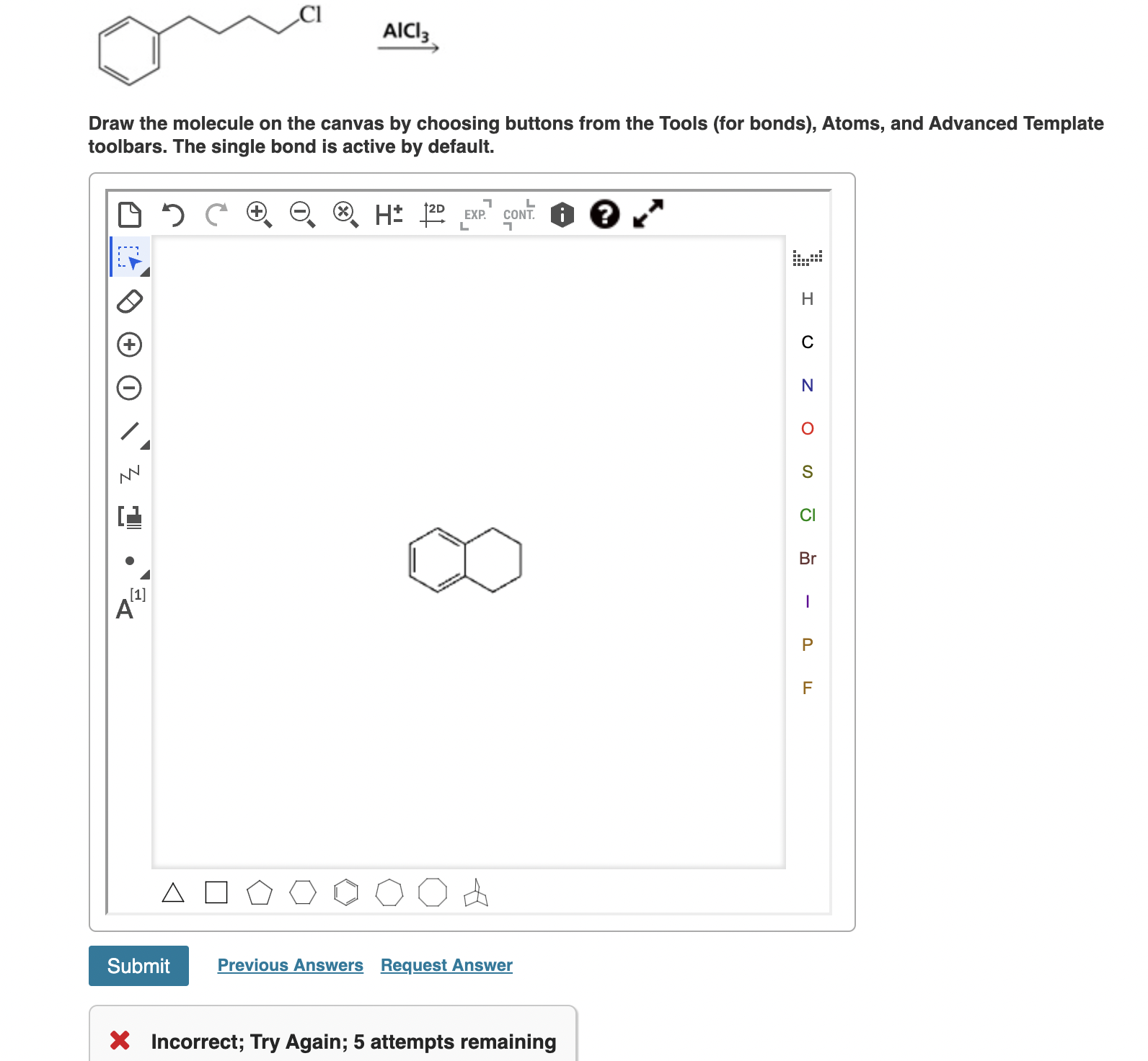 Solved \\[ \\stackrel{\\mathrm{AlCl}_{3}}{\\longrightarrow} | Chegg.com