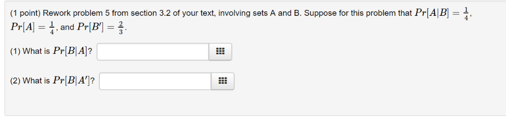 Solved (1 point) Rework problem 5 from section 3.2 of your | Chegg.com