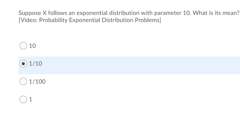 Solved Suppose X follows an exponential distribution with | Chegg.com