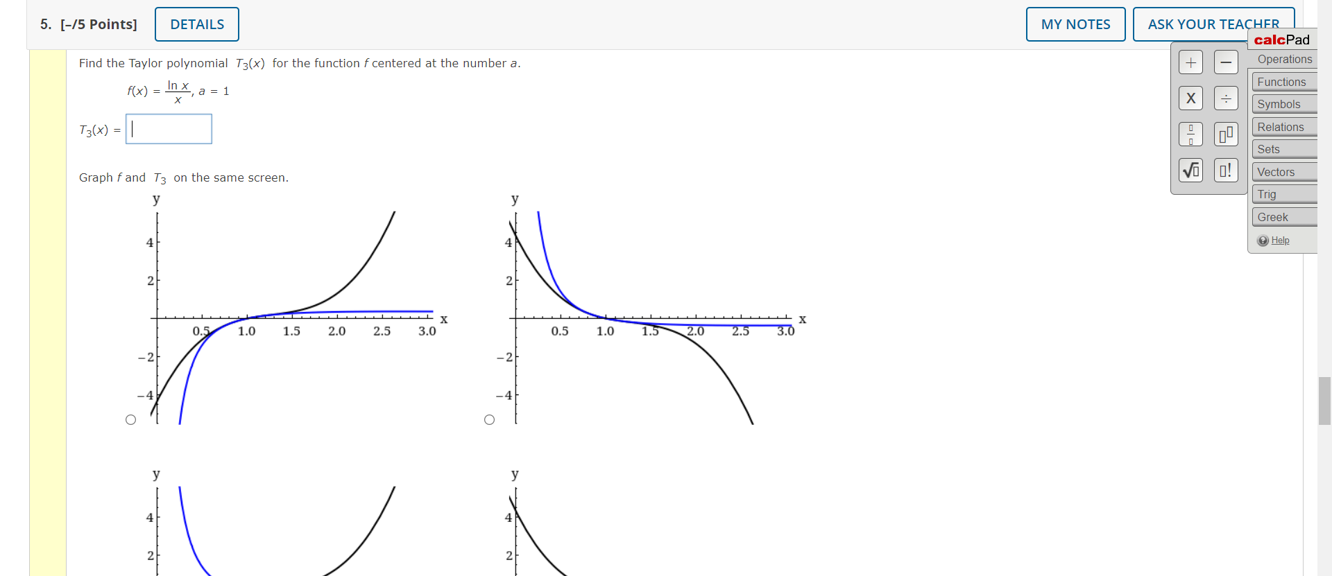 Solved Find the Taylor polynomial T3(x) ﻿for the function f | Chegg.com