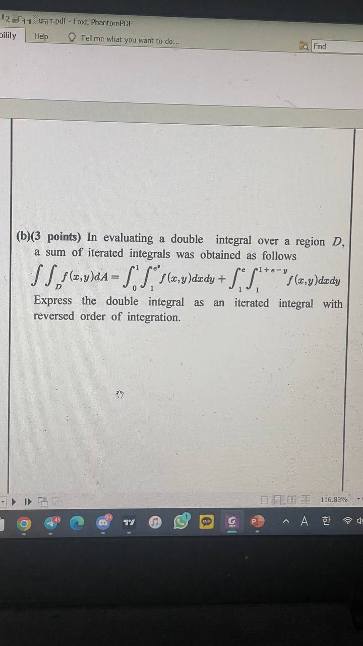 Solved 4. (a)(5 points) Evaluate double integrals | Chegg.com