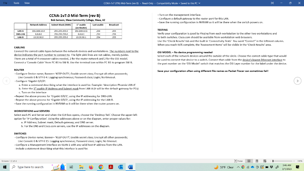 Osi Model (Cabling and Layer identification) First, | Chegg.com