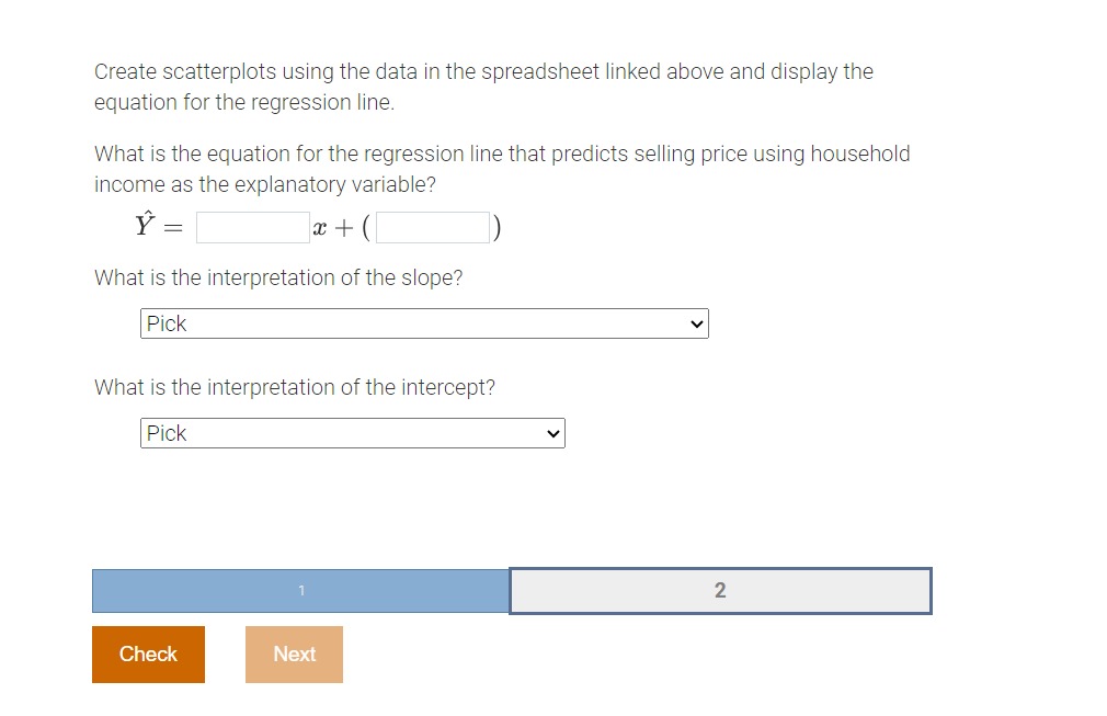 Create scatterplots using the data in the spreadsheet | Chegg.com