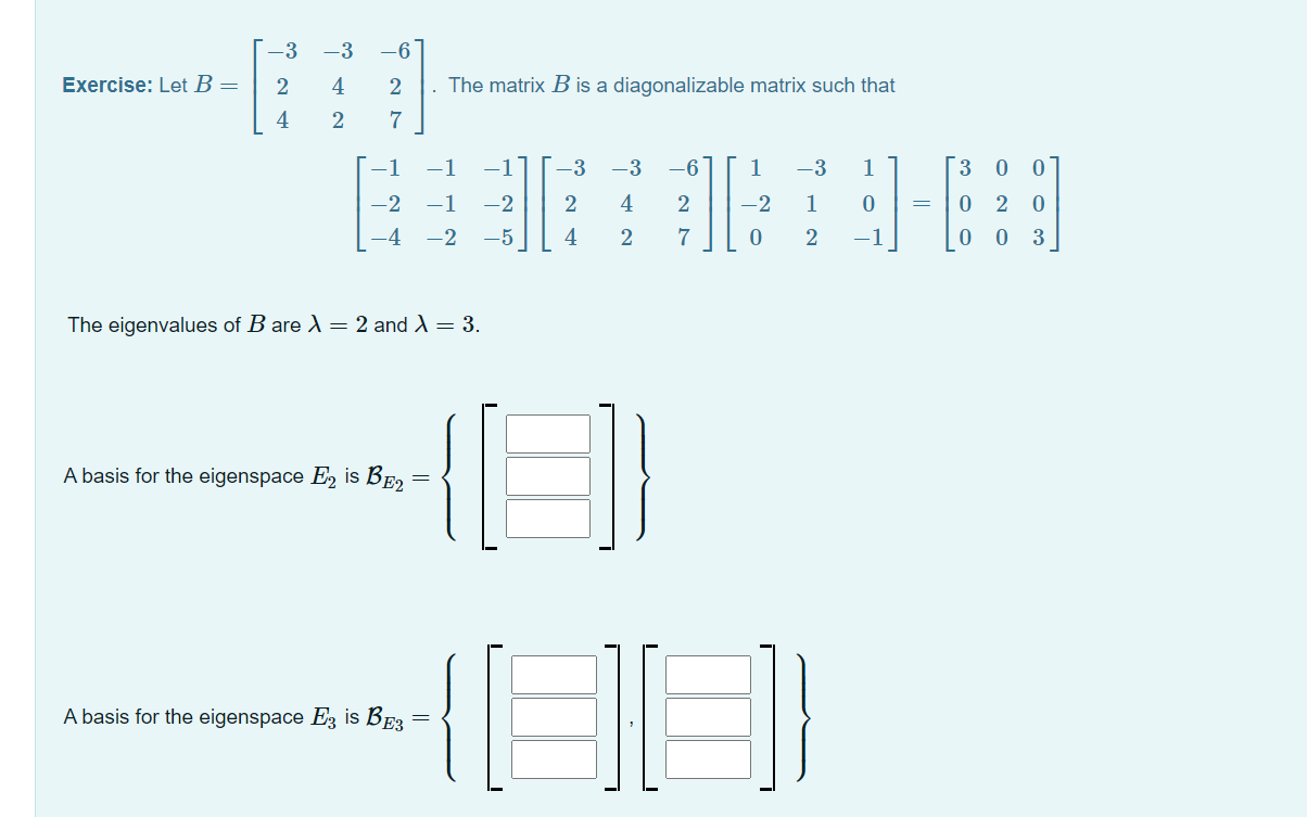 Solved Recall: An n x n matrix A is diagonalizable if there | Chegg.com