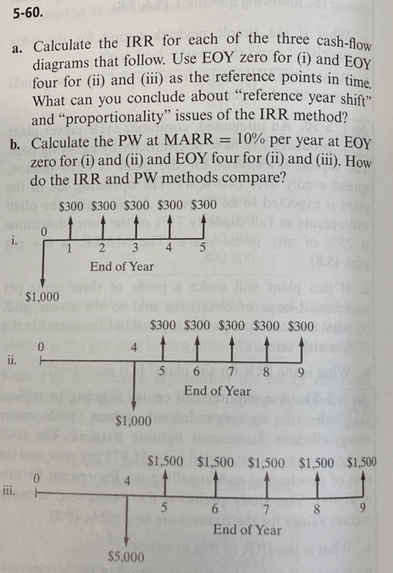 Solved a. Calculate the IRR for each of the three cash-flow | Chegg.com