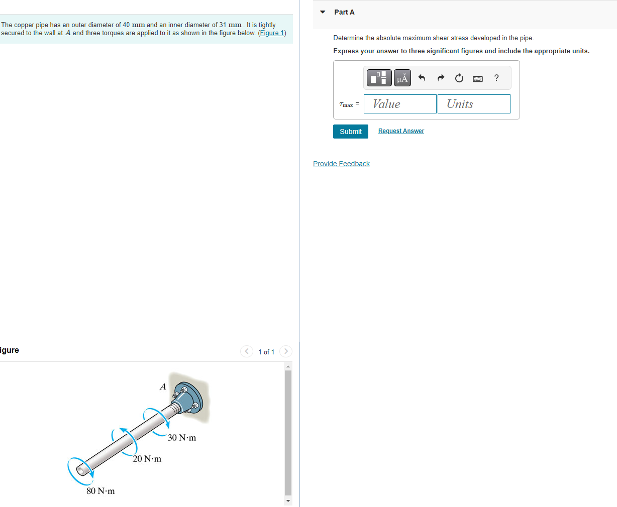 Solved The copper pipe has an outer diameter of 40 mm and an | Chegg.com