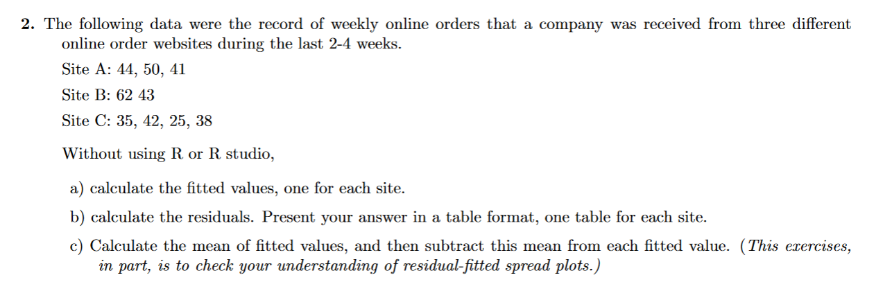 Solved The following data were the record of weekly online | Chegg.com